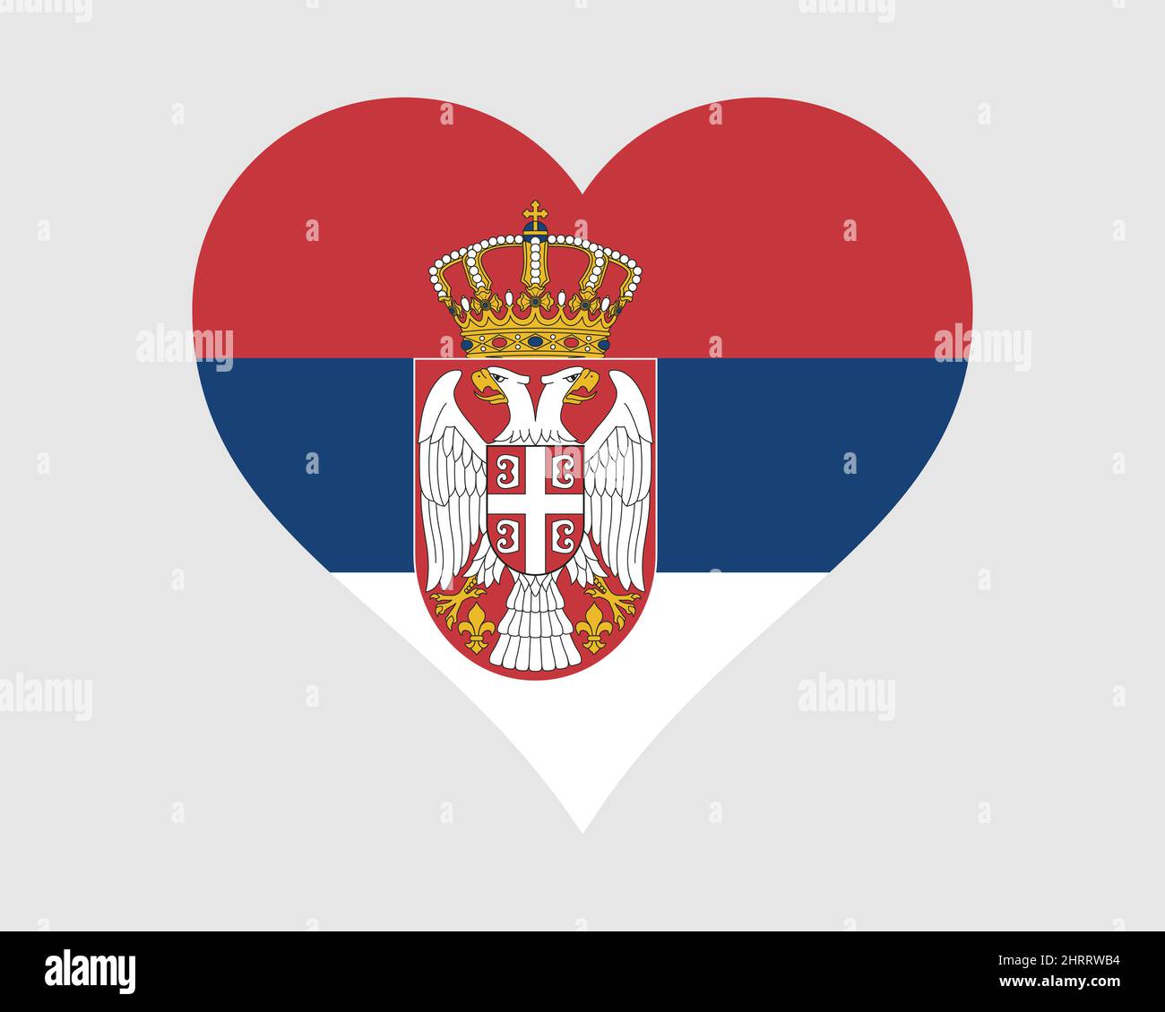 Serbia Heart Flag. Serbian Love Shape Country Nation National Flag ...