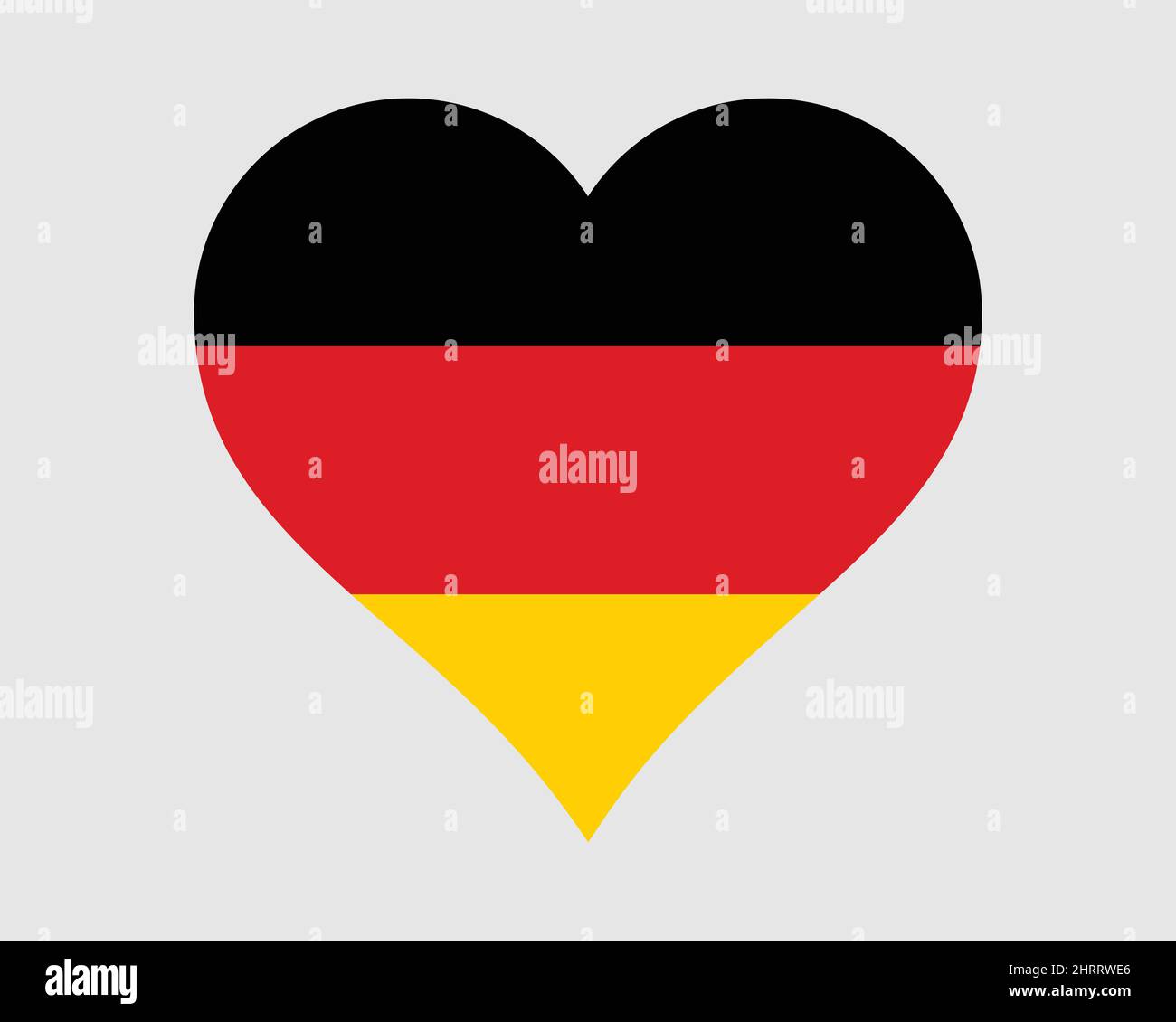 Germany Heart Flag. German Love Shape Country Nation National Flag ...