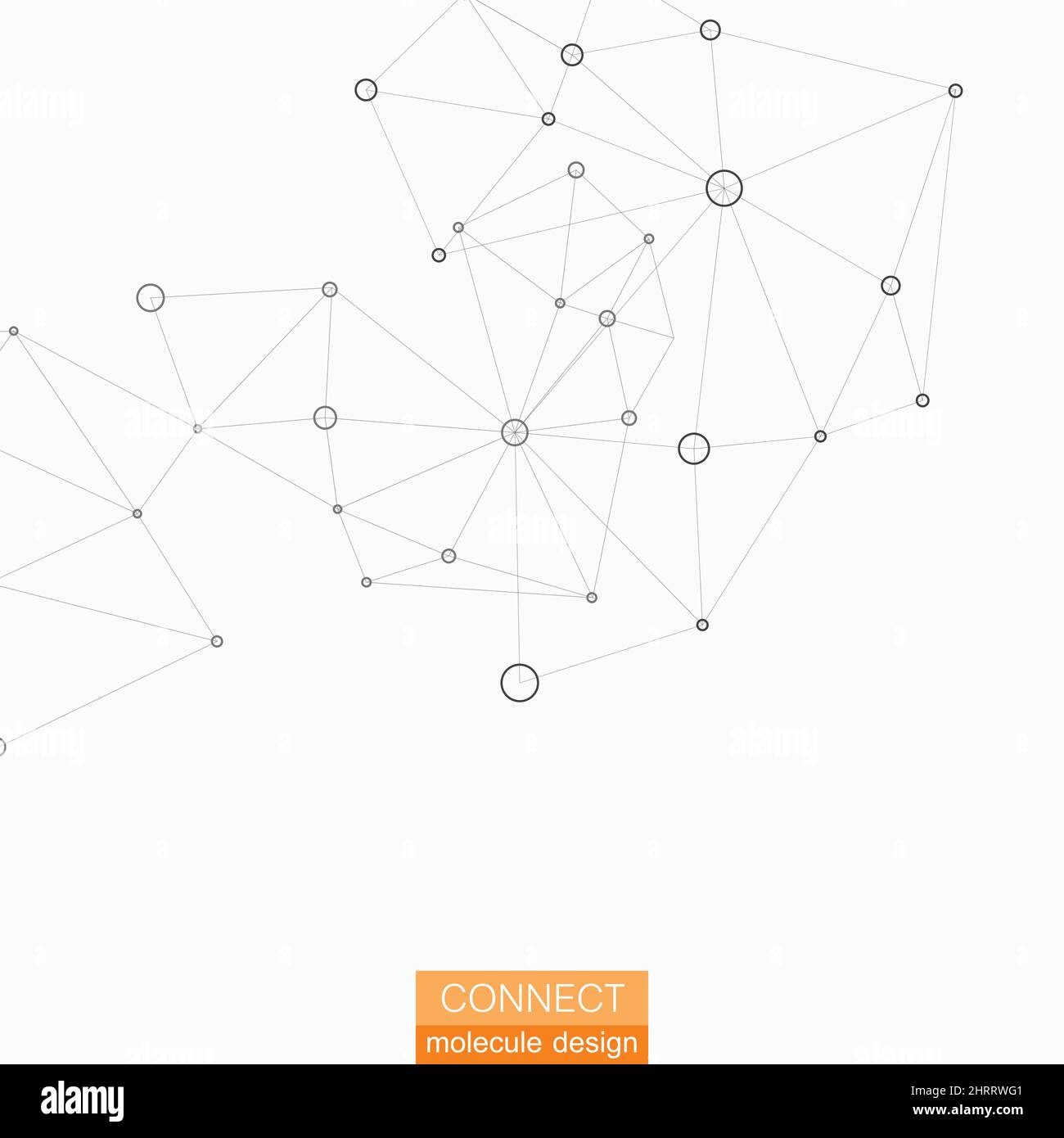 Vector technology concept with abstract color form, lines and dots ...