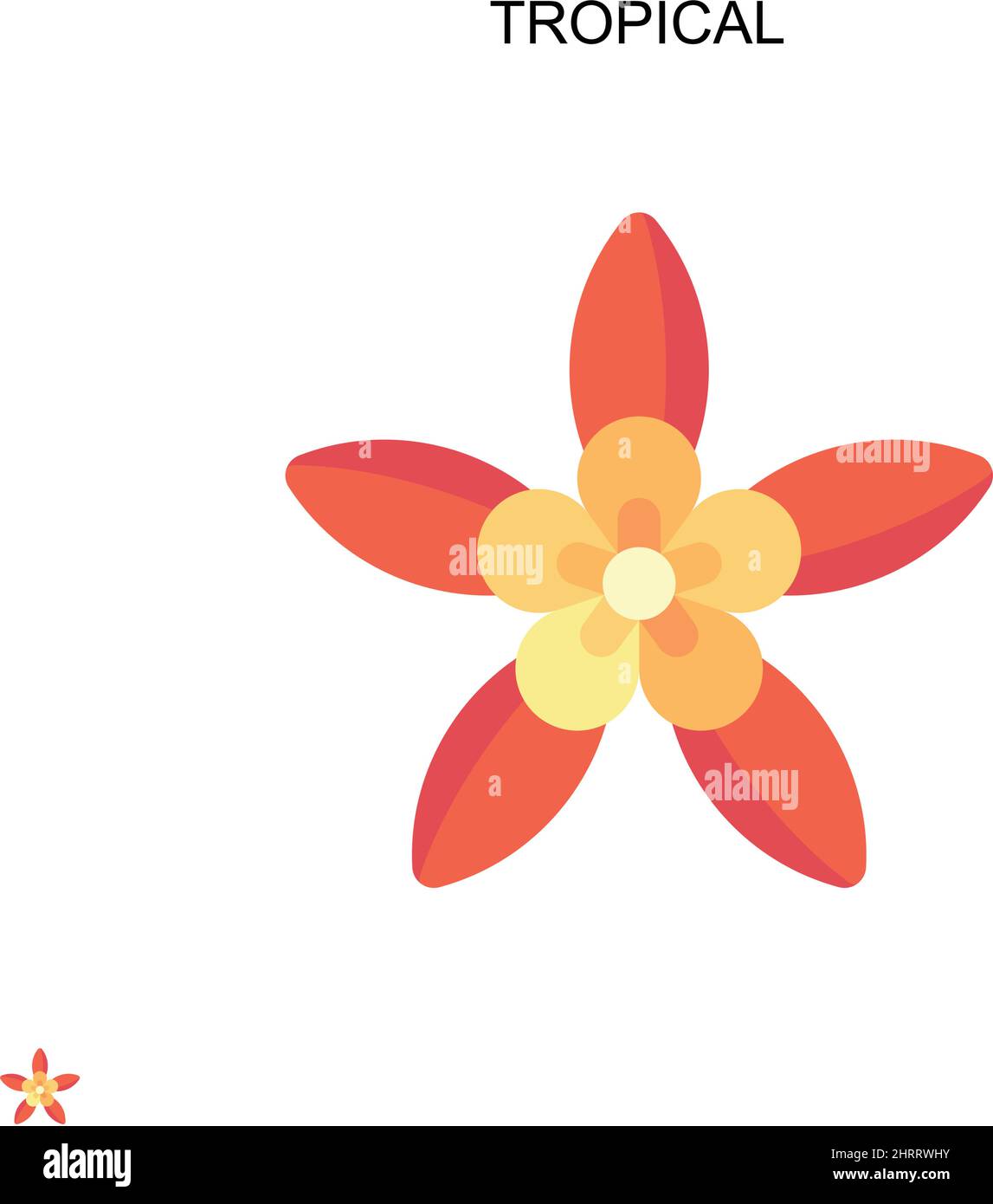 Tropical Simple vector icon. Illustration symbol design template for ...