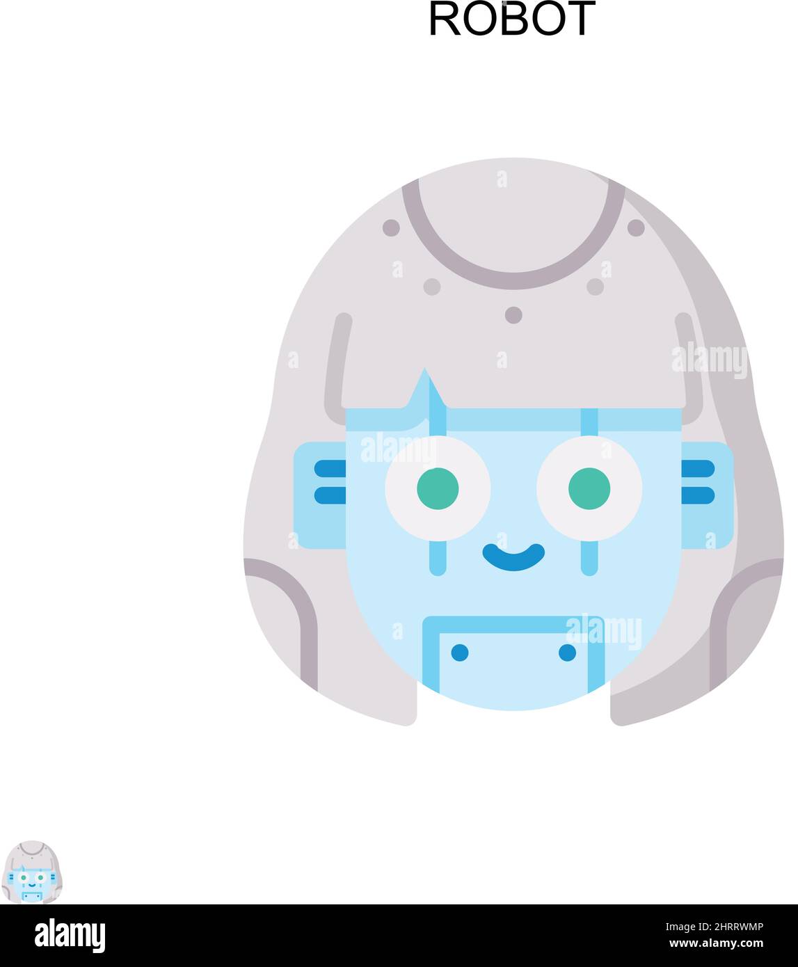 Robot Simple vector icon. Illustration symbol design template for web mobile UI element Stock ...