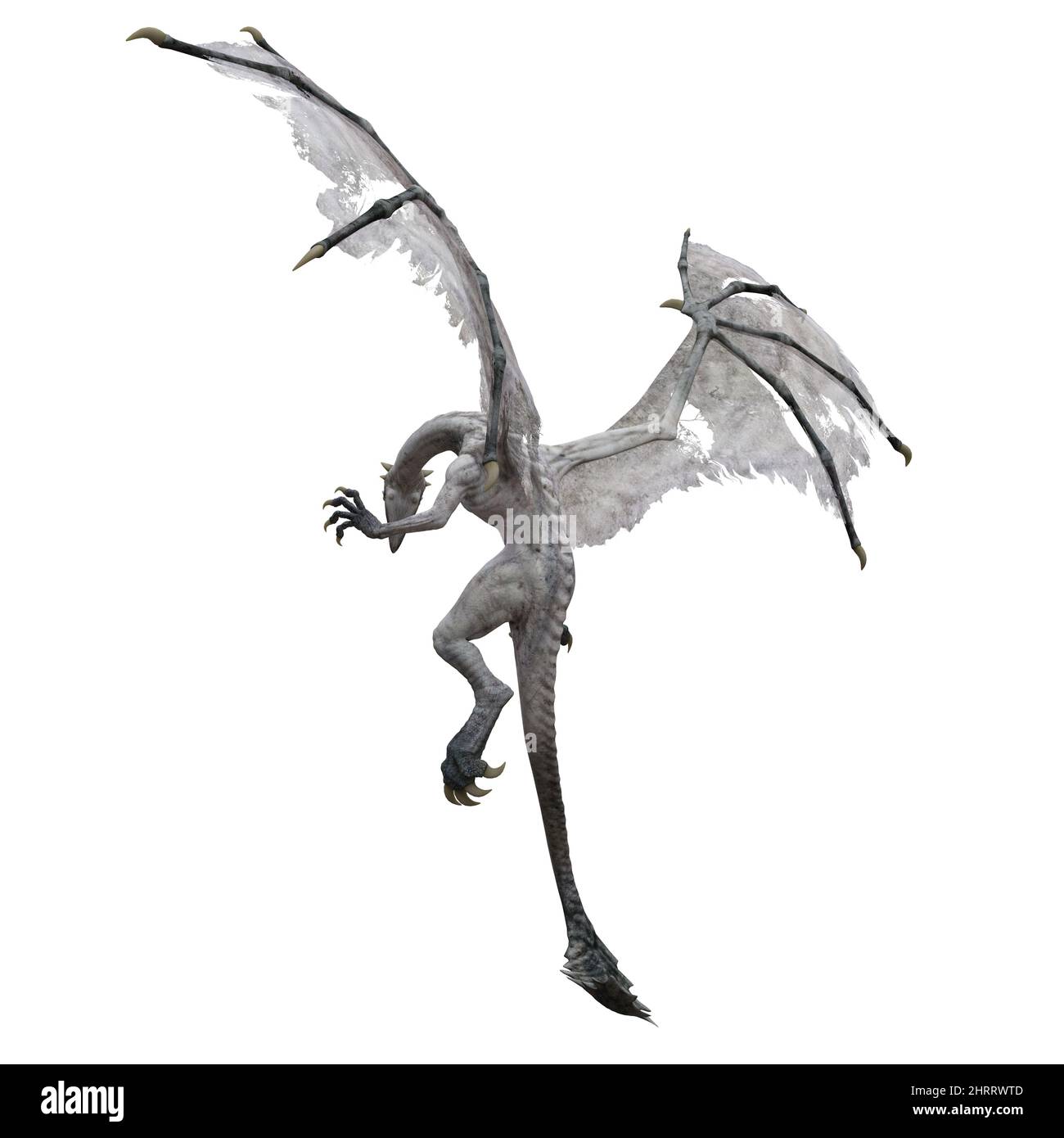 3D illustration fantasy flying dragon isolated on white Stock Photo - Alamy