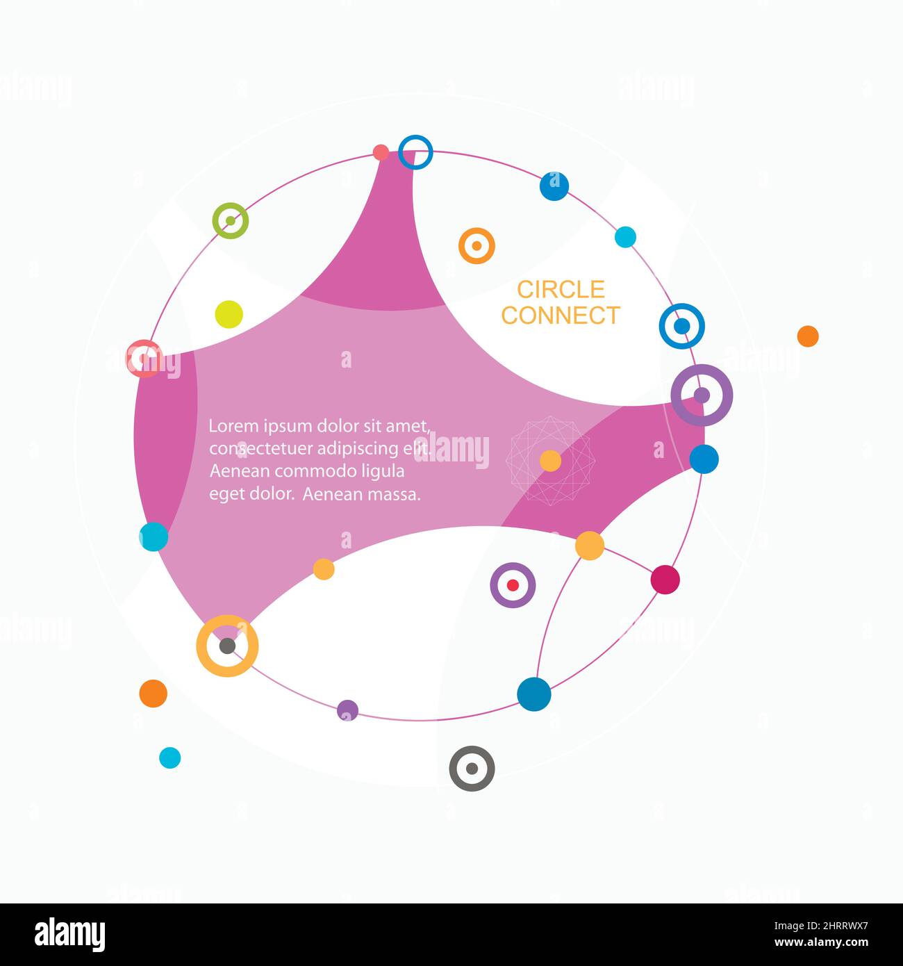 Vector technology concept with abstract color form, lines and dots ...