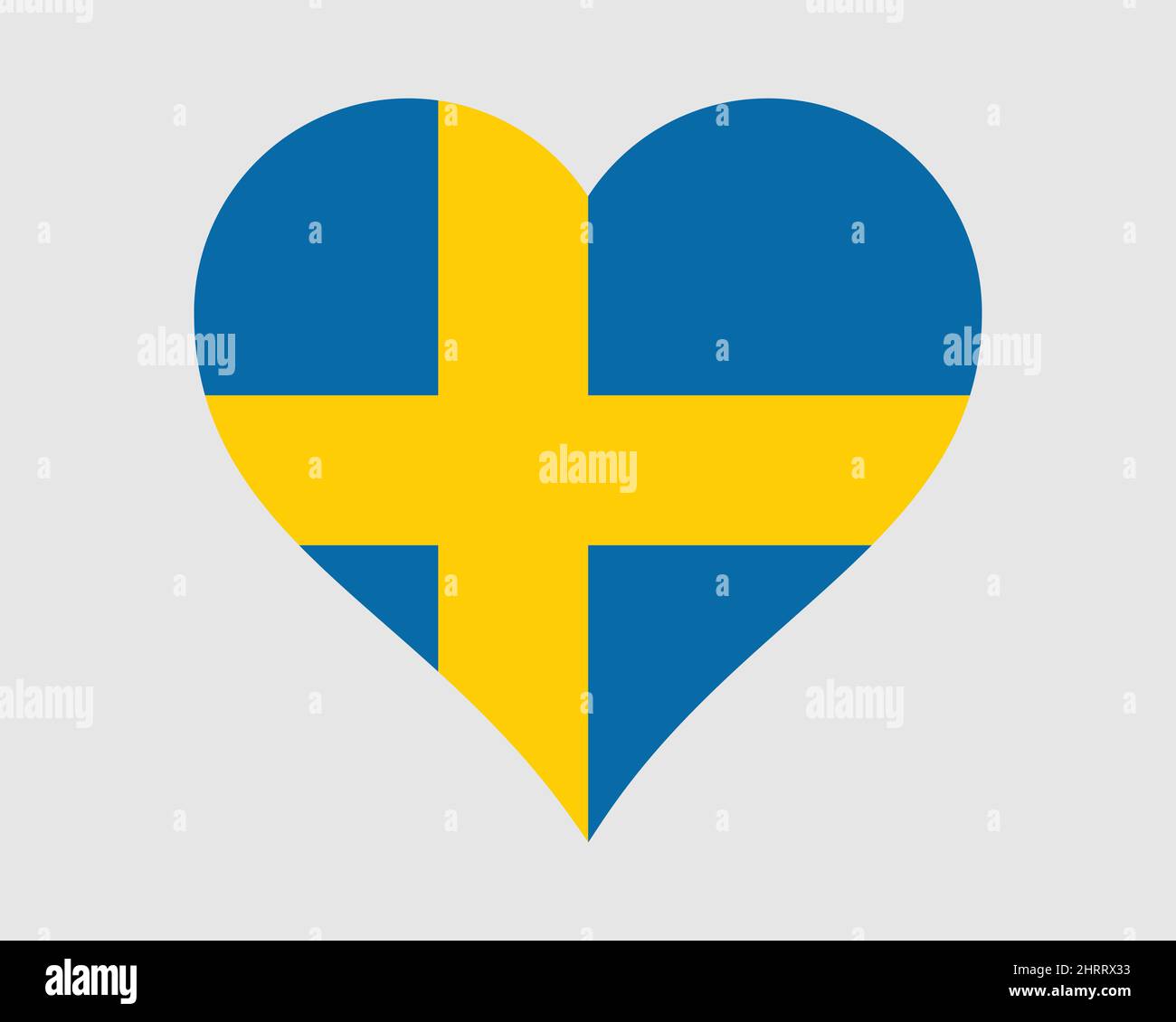 Sweden Heart Flag. Swedish Swede Love Shape Country Nation National ...