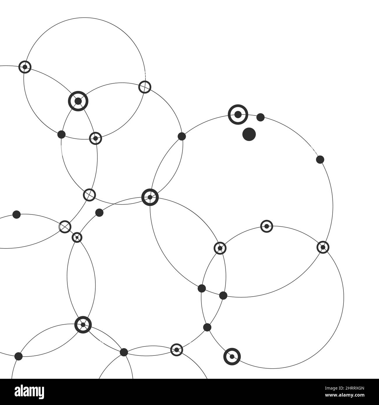 Technology abstract dot and circle connection Stock Vector Image & Art ...