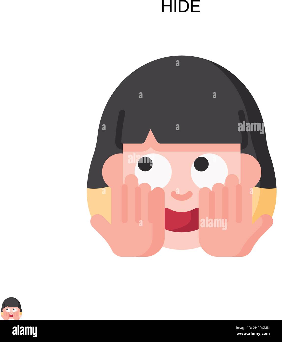 Hide Simple vector icon. Illustration symbol design template for web ...