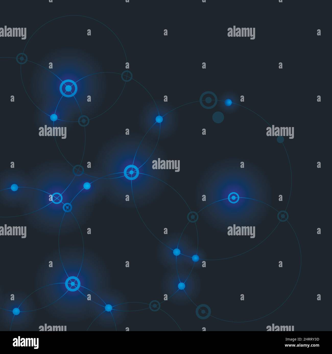 Digital glow effect lines. Circle connect technology illustration Stock ...