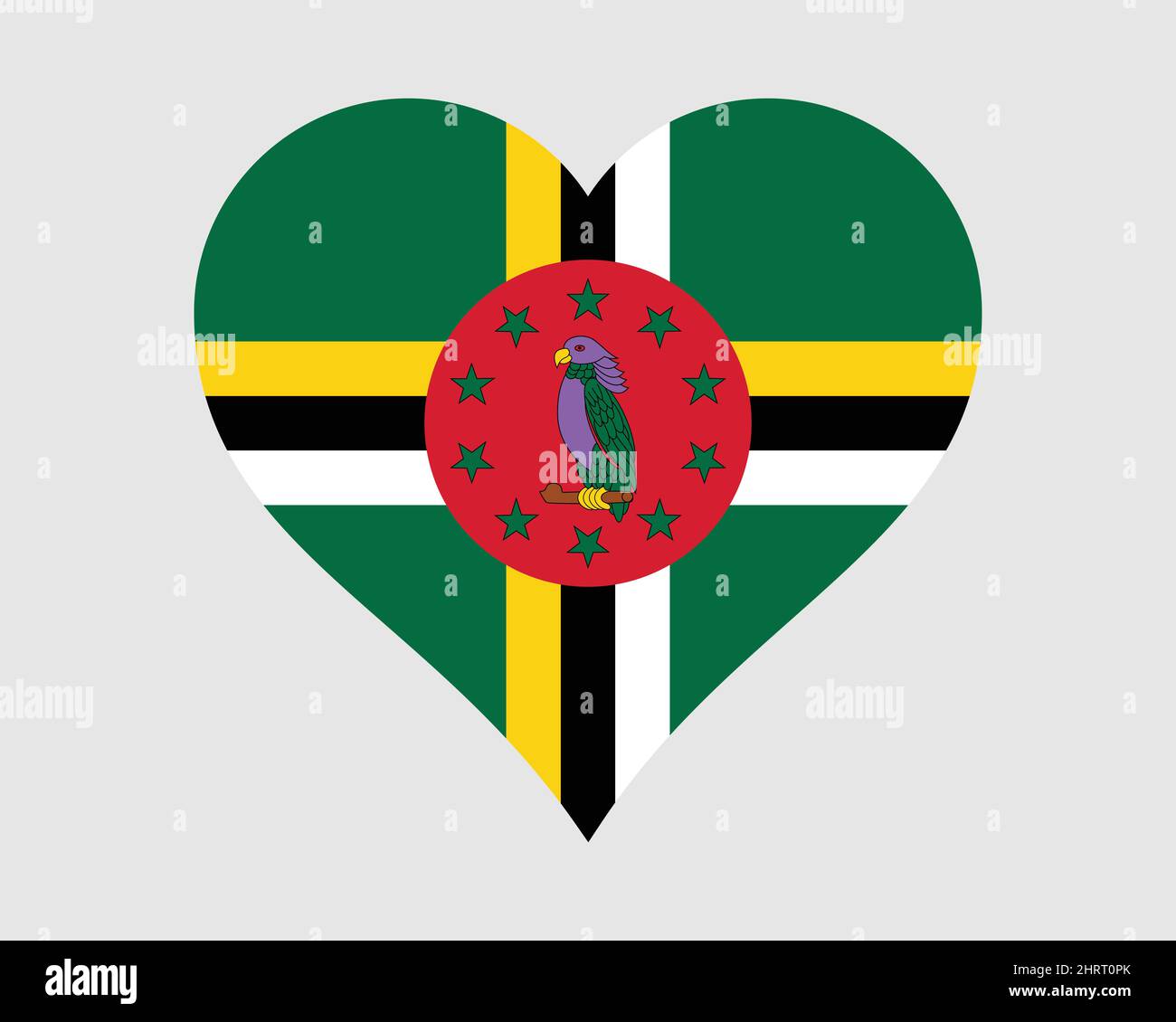 Dominica Heart Flag. Dominican Love Shape Country Nation National Flag ...