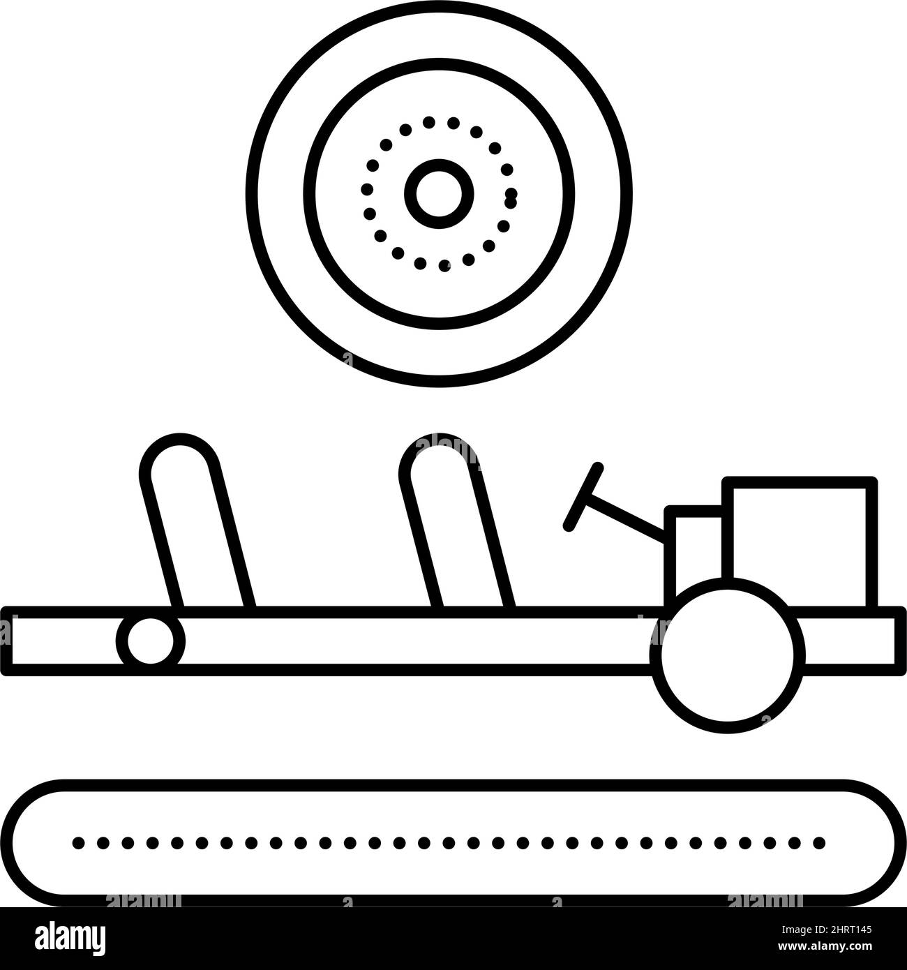 wheels installing car line icon vector illustration Stock Vector Image ...