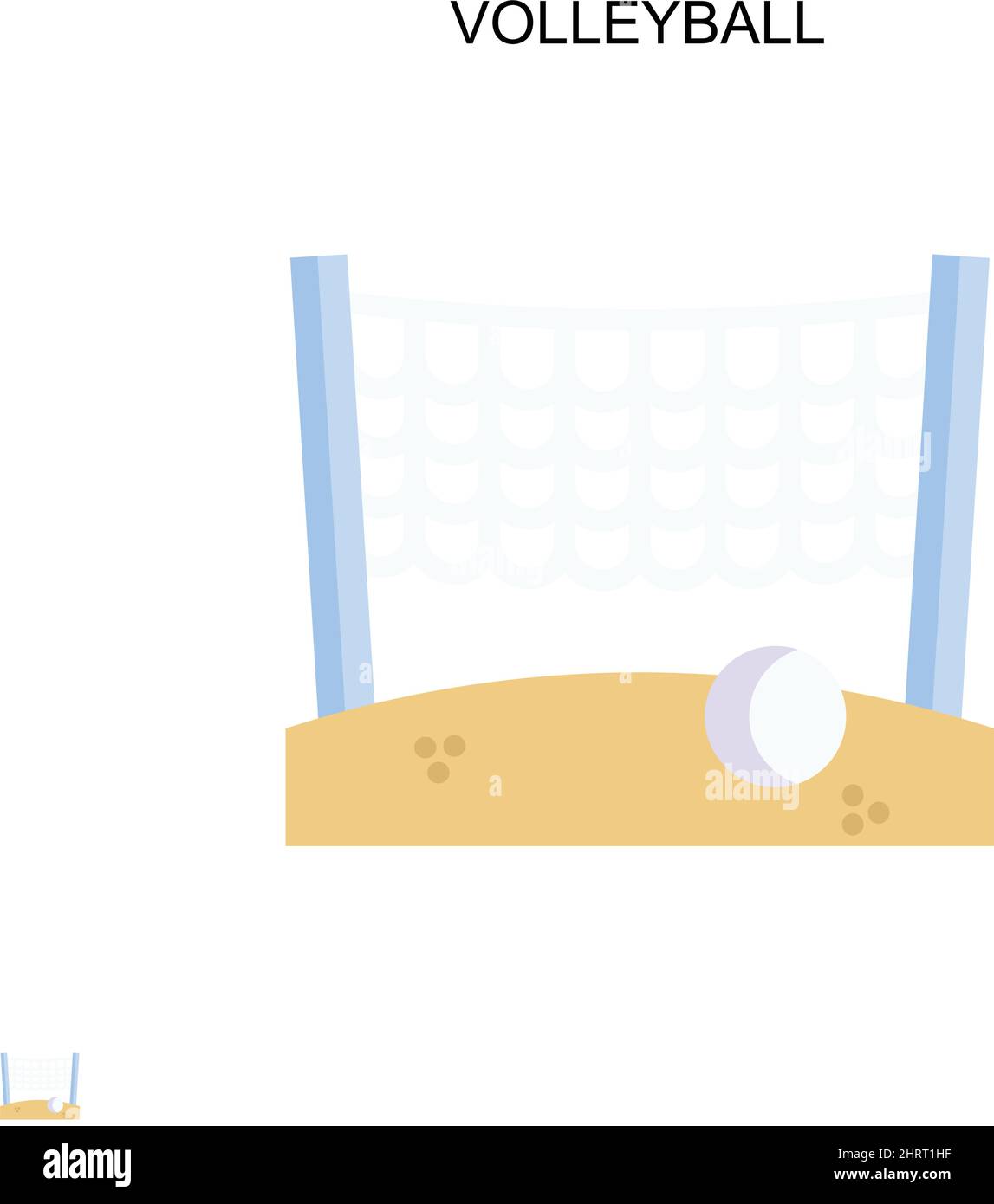 Volleyball Simple vector icon. Illustration symbol design template for ...