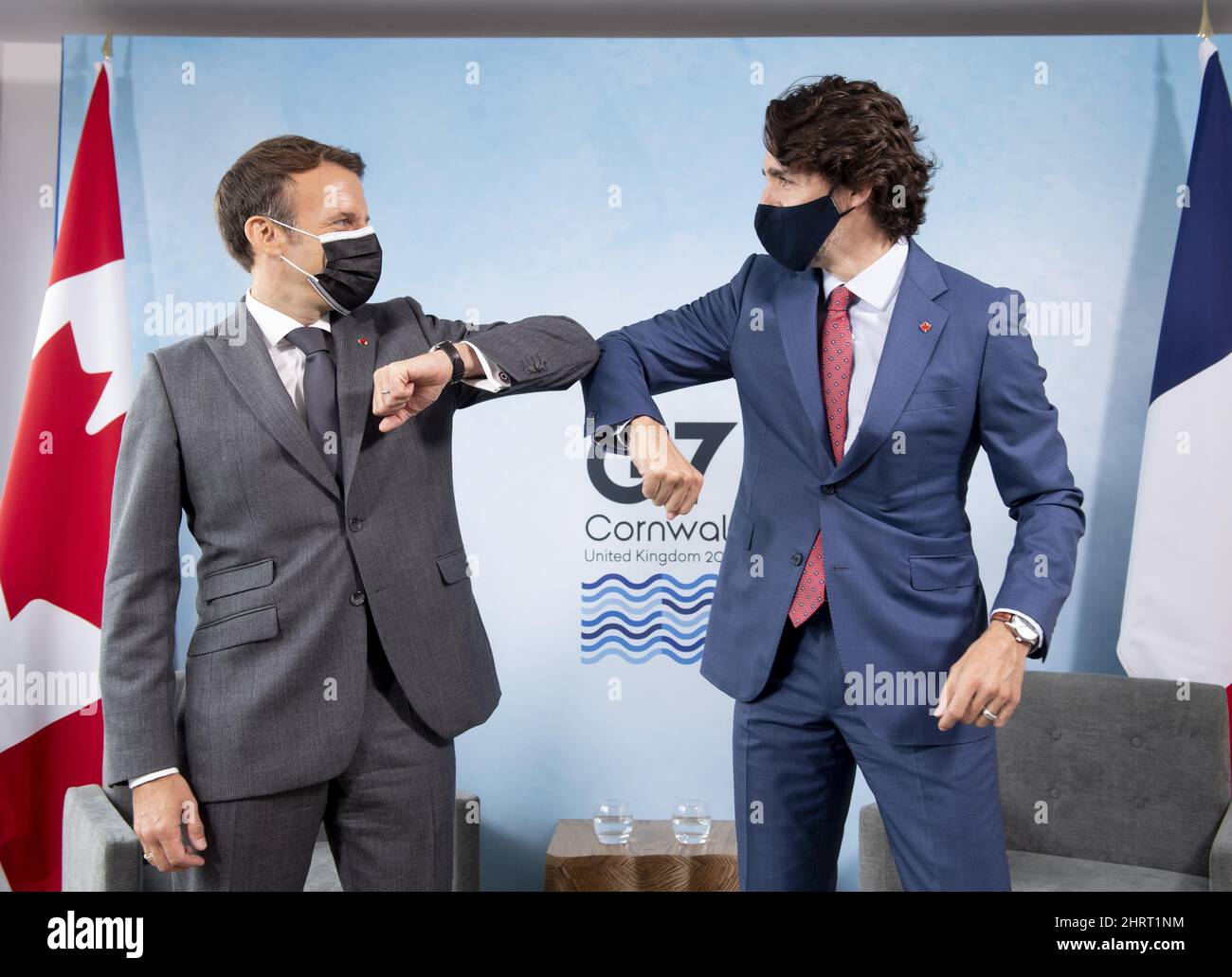 Canadian Prime Minister Justin Trudeau welcomes French President ...