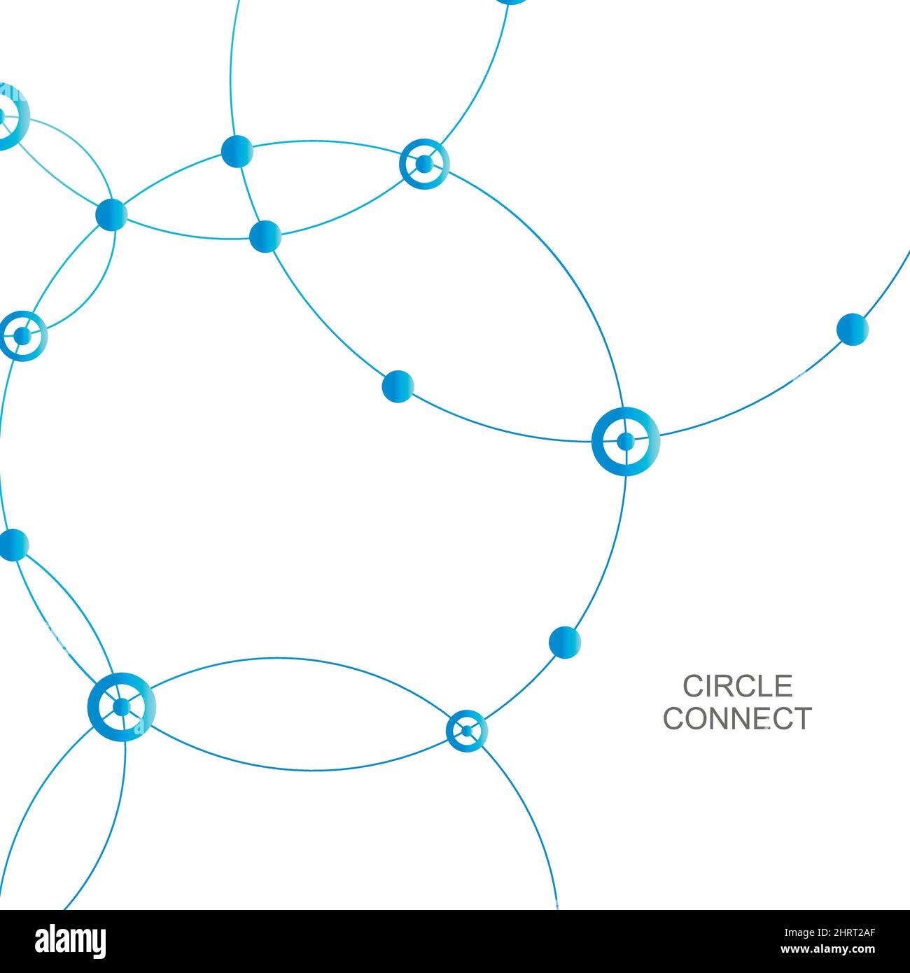 Connect circle and point with intersections. Vector illustration Stock ...