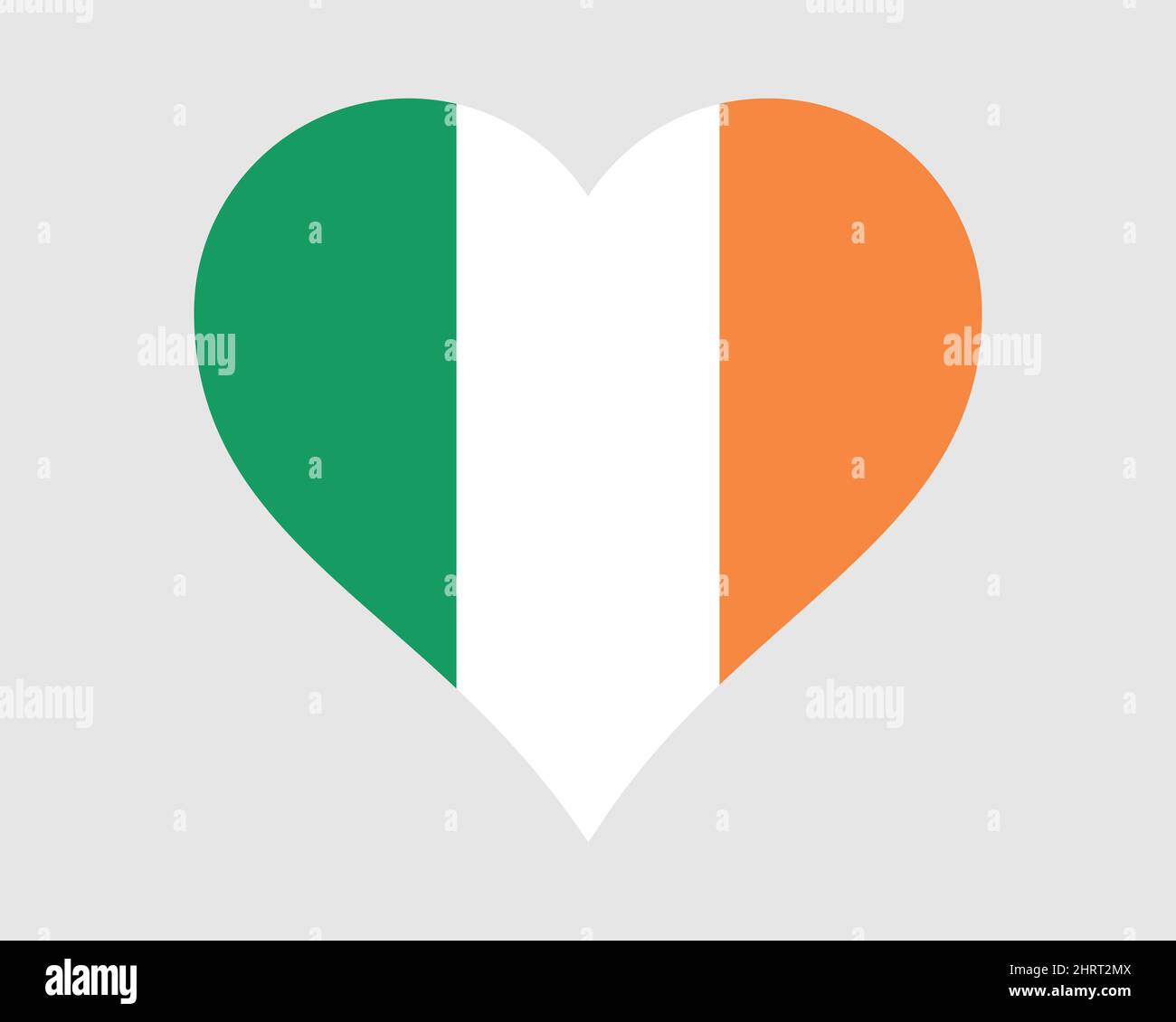 Ireland Heart Flag. Irish Love Shape Country Nation National Flag ...