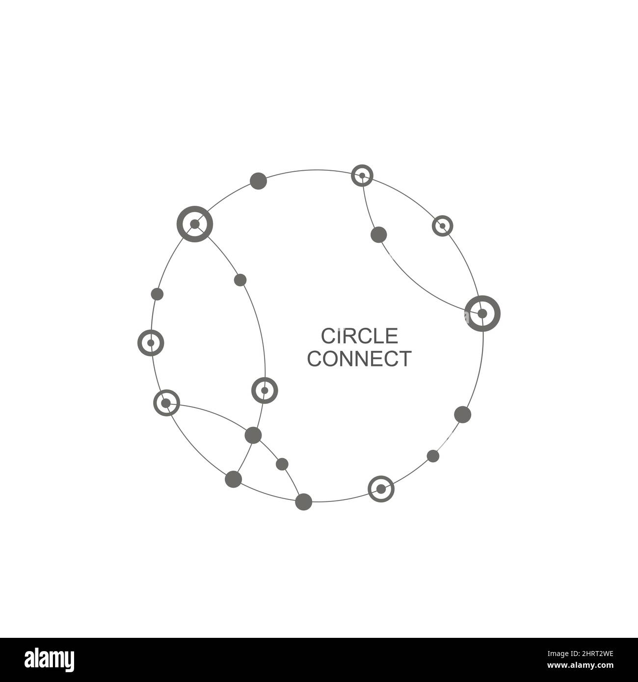 Vector abstract technology background with connect circle and dot Stock ...