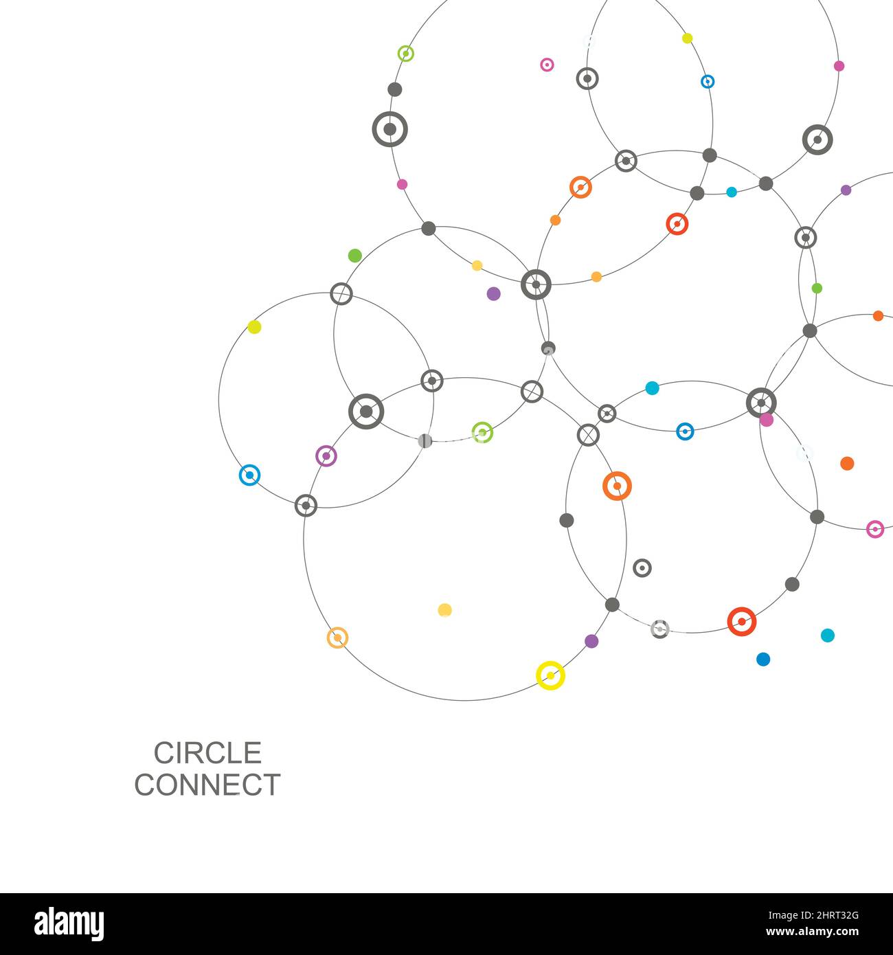 Connect circle and point with intersections Stock Vector Image & Art ...
