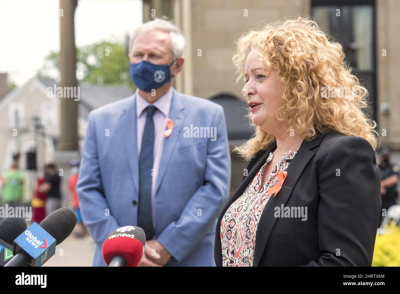 New Brunswick Aboriginal Affairs Minister Arlene Dunn, right, and New ...