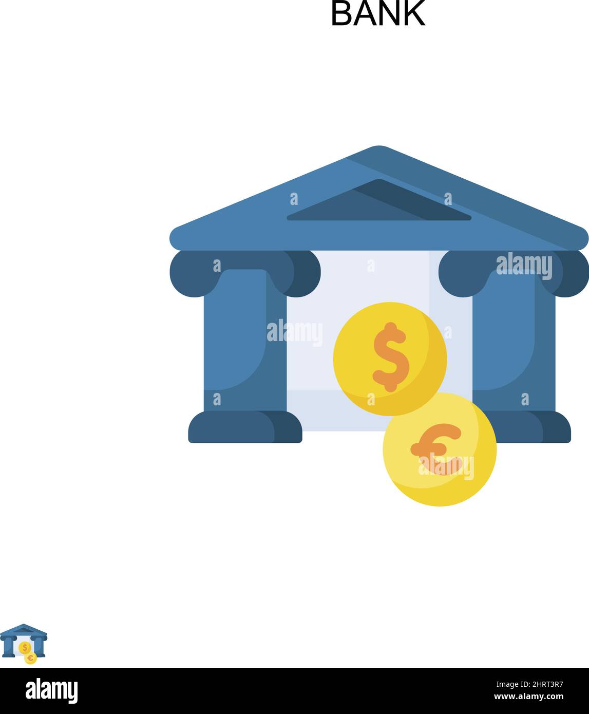 Bank Simple vector icon. Illustration symbol design template for web ...