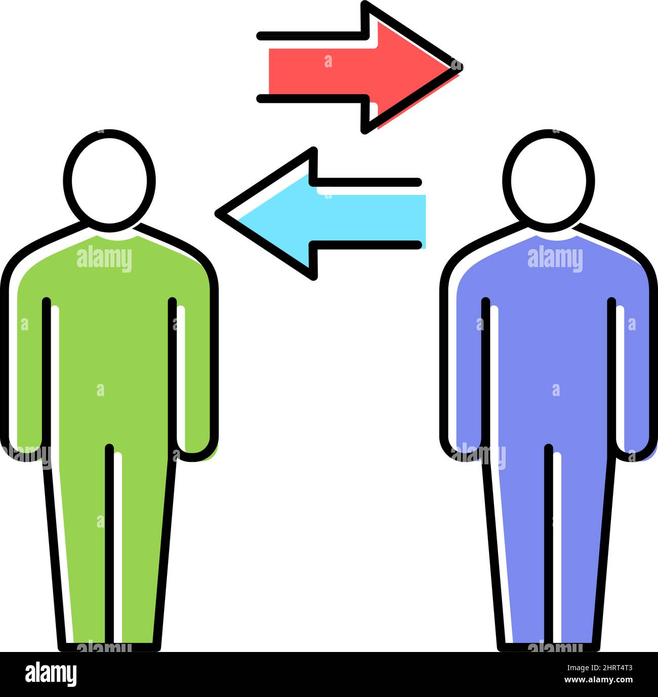 human communication color icon vector illustration Stock Vector Image ...