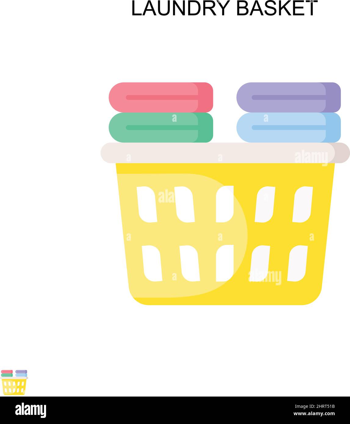 Laundry basket Simple vector icon. Illustration symbol design template ...