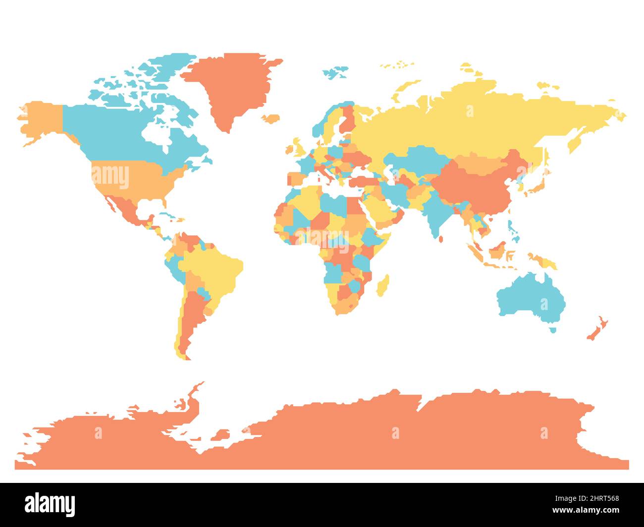 Simplified smooth border World map Stock Vector Image & Art - Alamy