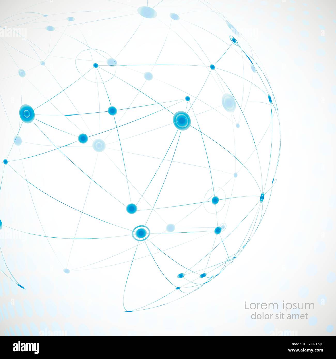 Abstract Vector Connect Circle With Molecular Structure Stock Vector