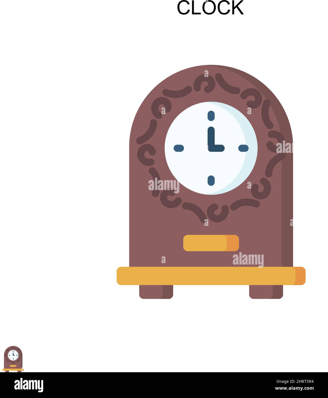 Clock Simple vector icon. Illustration symbol design template for web ...
