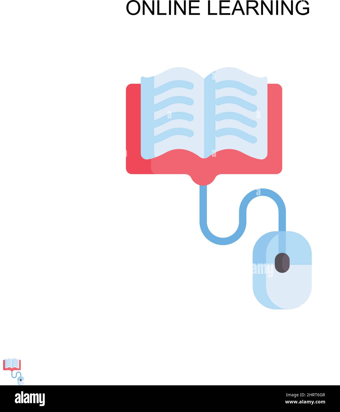 Online learning Simple vector icon. Illustration symbol design template ...