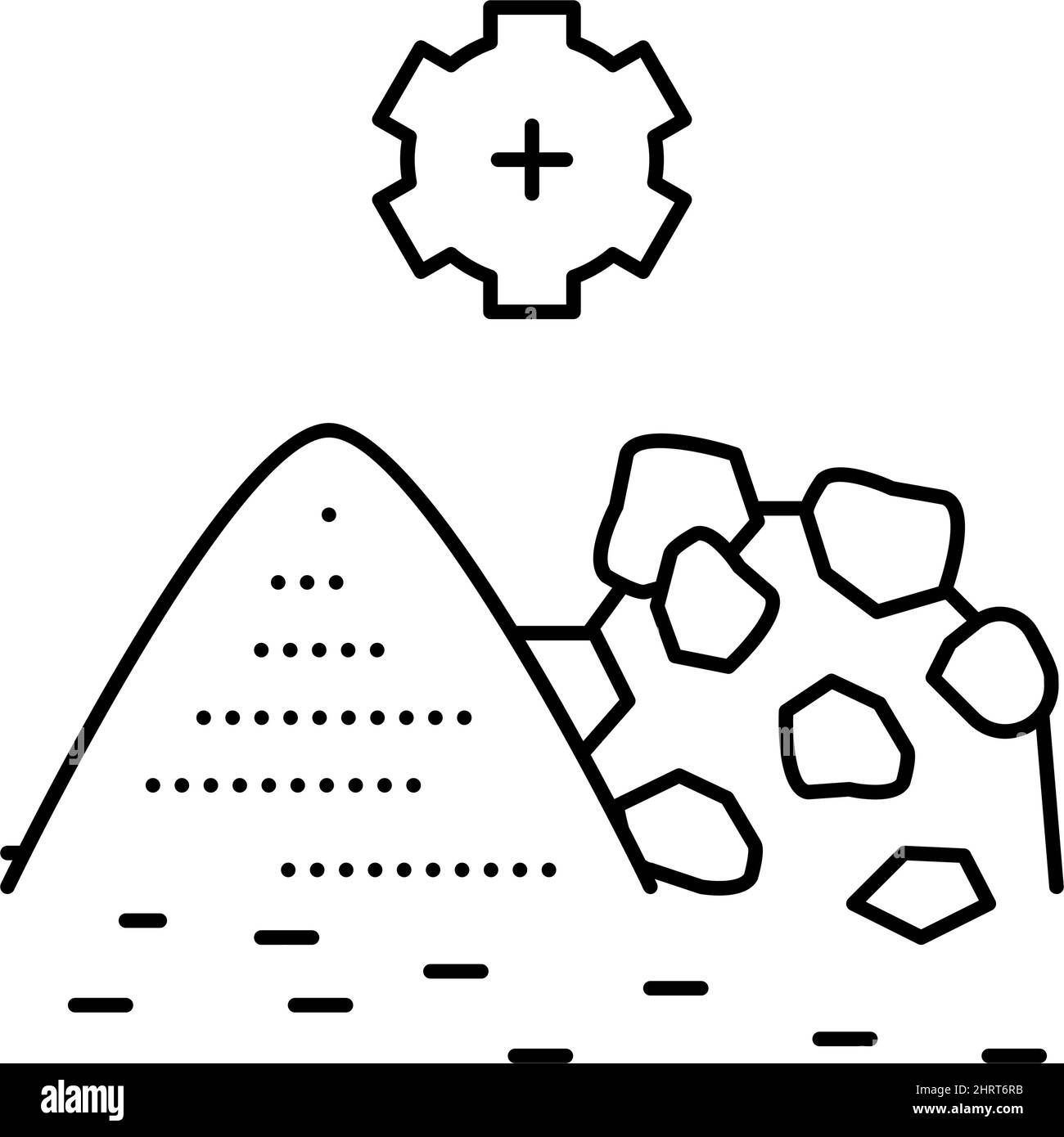 mining processing line icon vector illustration Stock Vector Image ...
