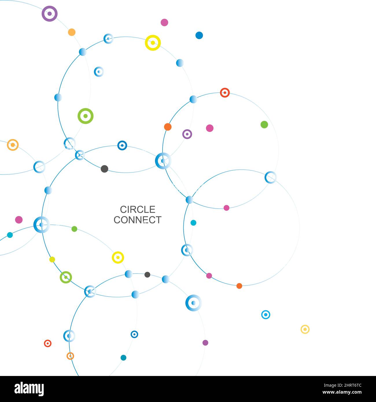 Vector abstract technology background with connect circle and dot Stock Vector Image & Art - Alamy