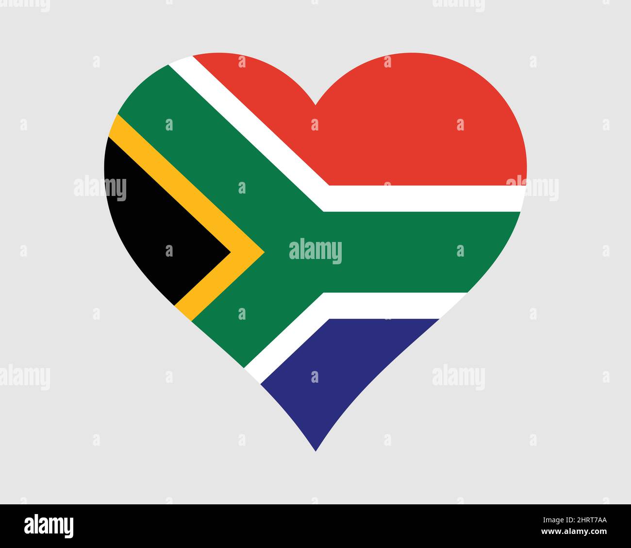 South Africa Heart Flag. South African Love Shape Country Nation ...