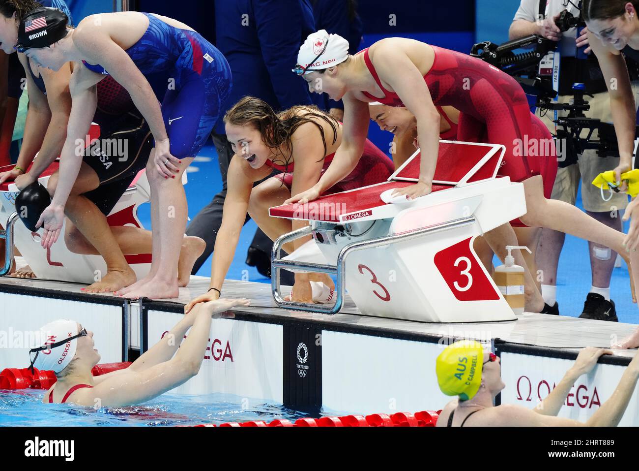 Canada's Rebecca Smith,, Kayla Sanchez, Margaret MacNeil and Penny ...