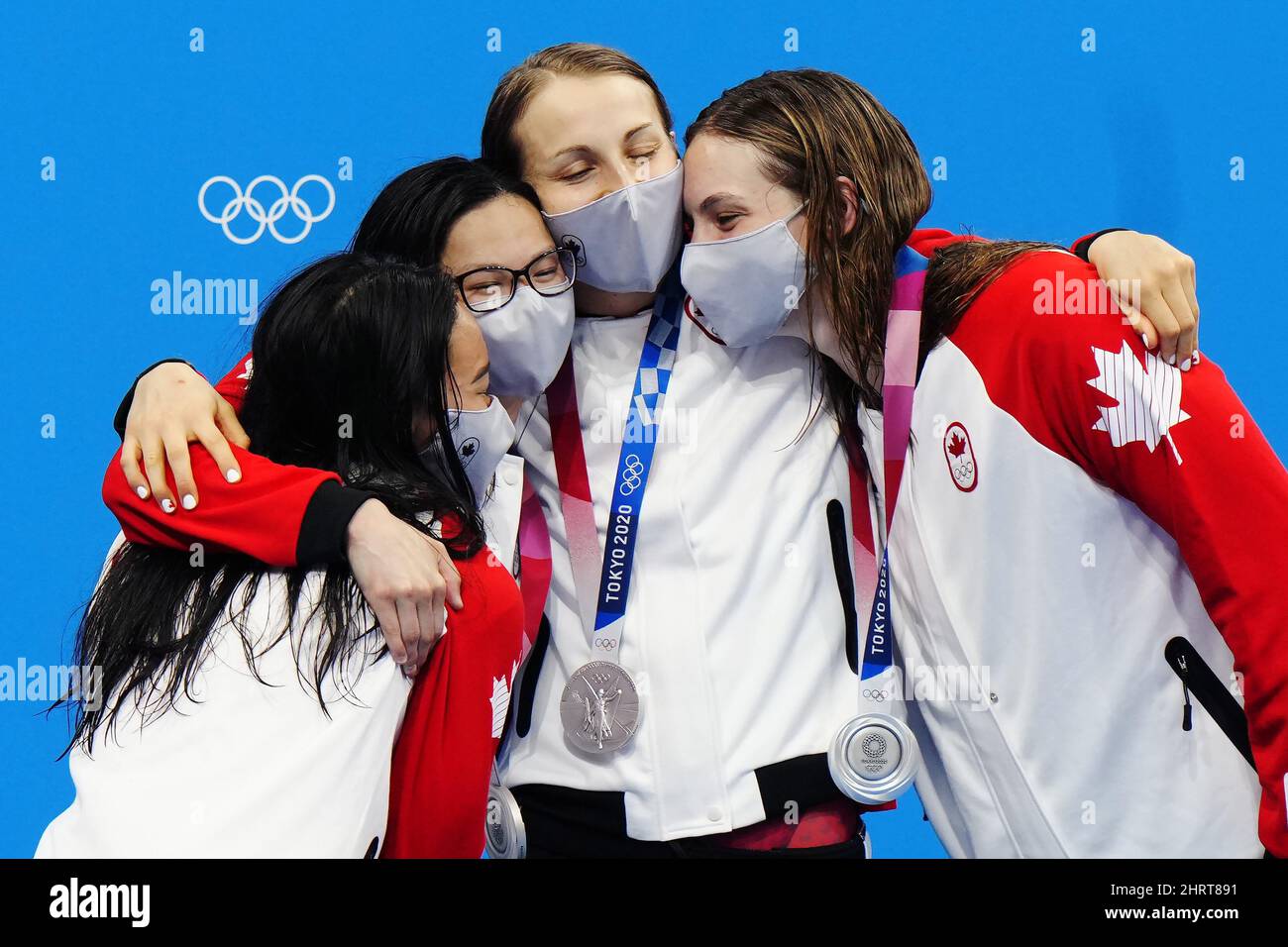 Canada's Kayla Sanchez, Margaret Mac Neil, Rebecca Smith and Penny ...
