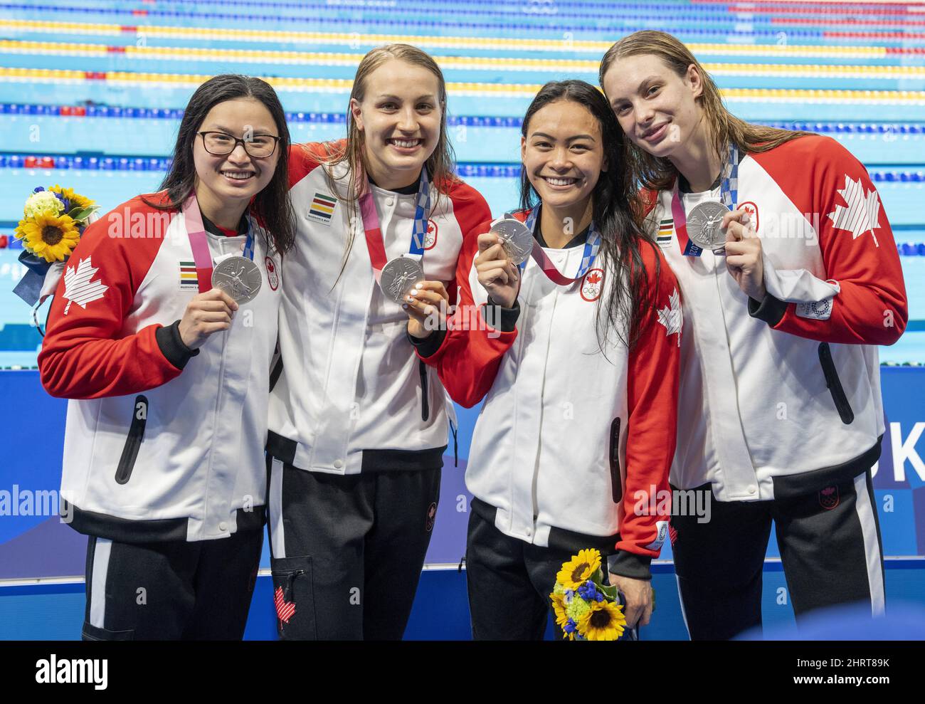 Canada's Margaret Mac Neil, Rebecca Smith, Kayla Sanchez and Penny ...