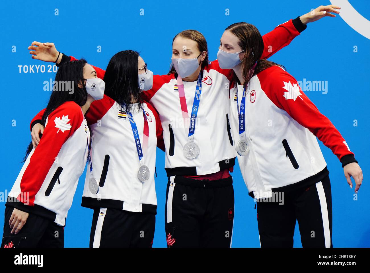 Canada's Kayla Sanchez, Margaret Mac Neil, Rebecca Smith and Penny ...