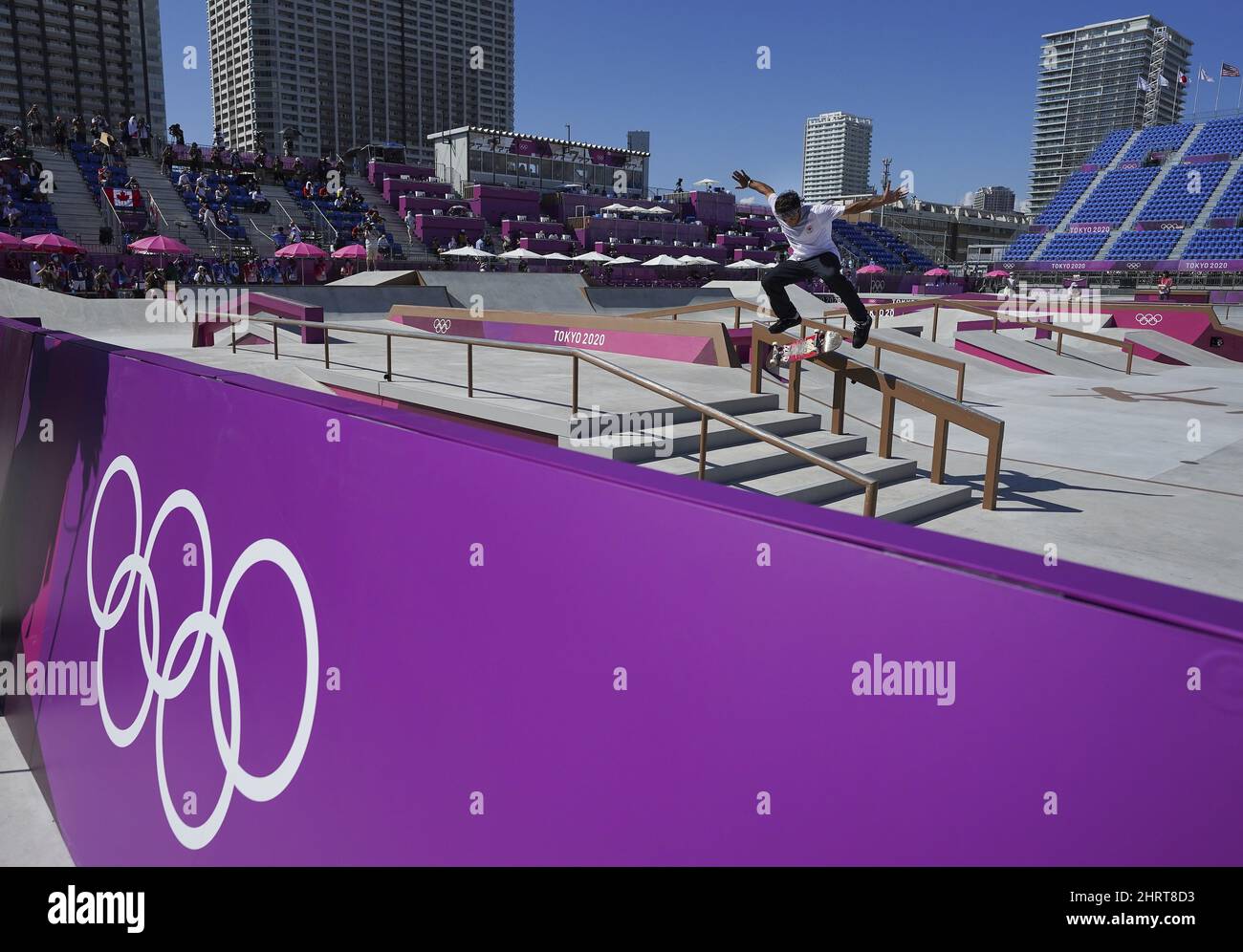 Micky Papa of Canada competes in Menâ€™s Street Skateboarding during ...