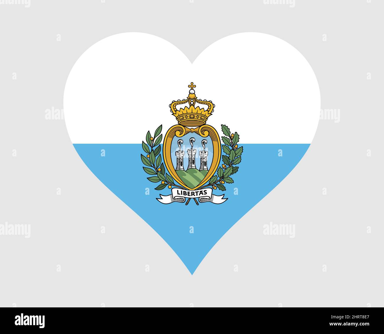 San Marino Heart Flag. Sammarinese Love Shape Country Nation National ...