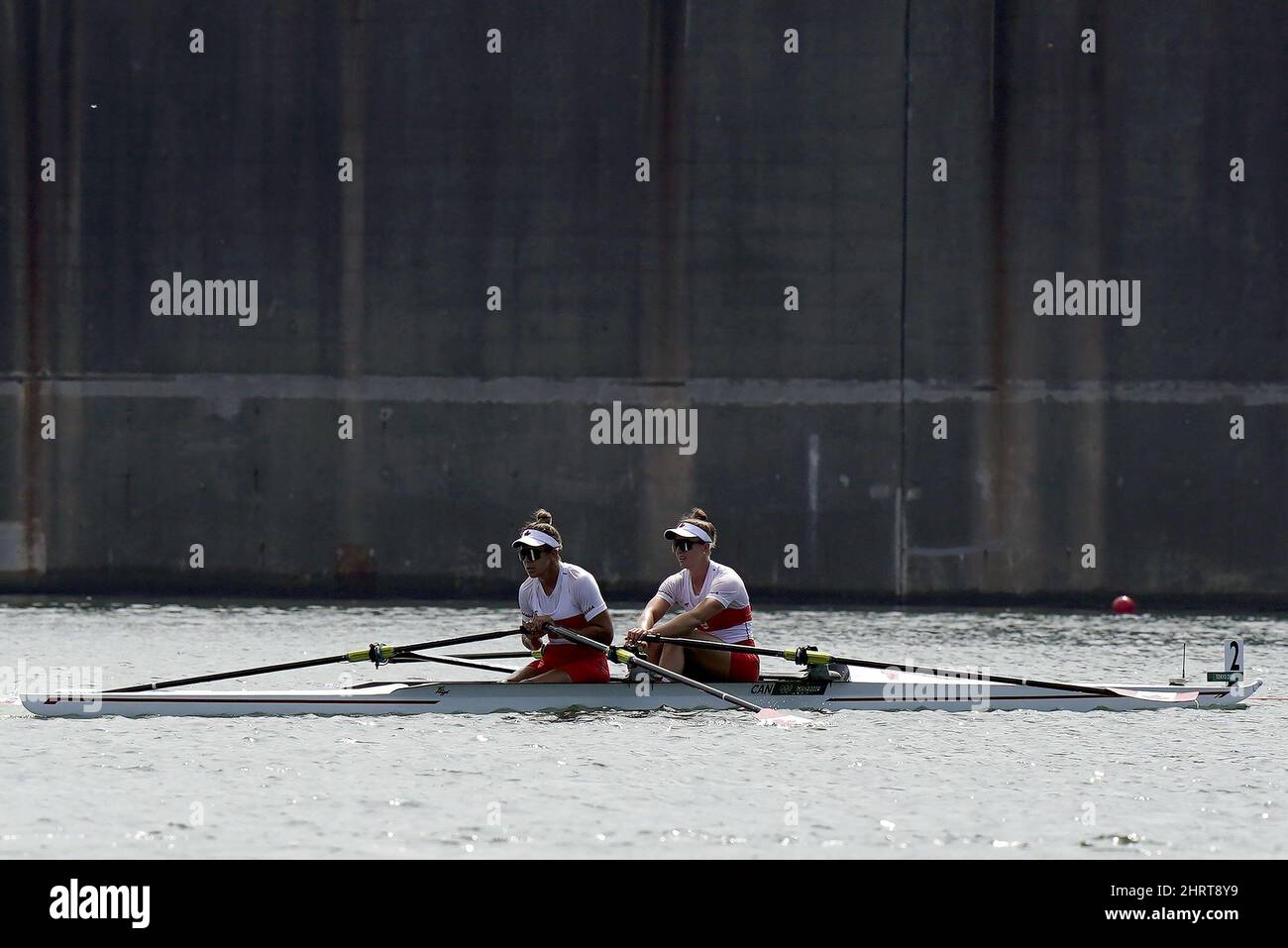 Canada's Gabrielle Smith and Jessica Sevick return to the training area ...