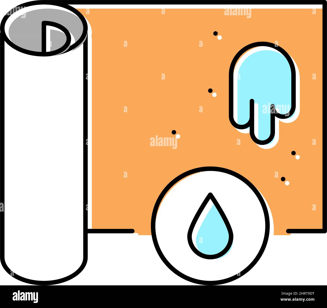 waterproof wallpaper color icon vector illustration Stock Vector Image ...