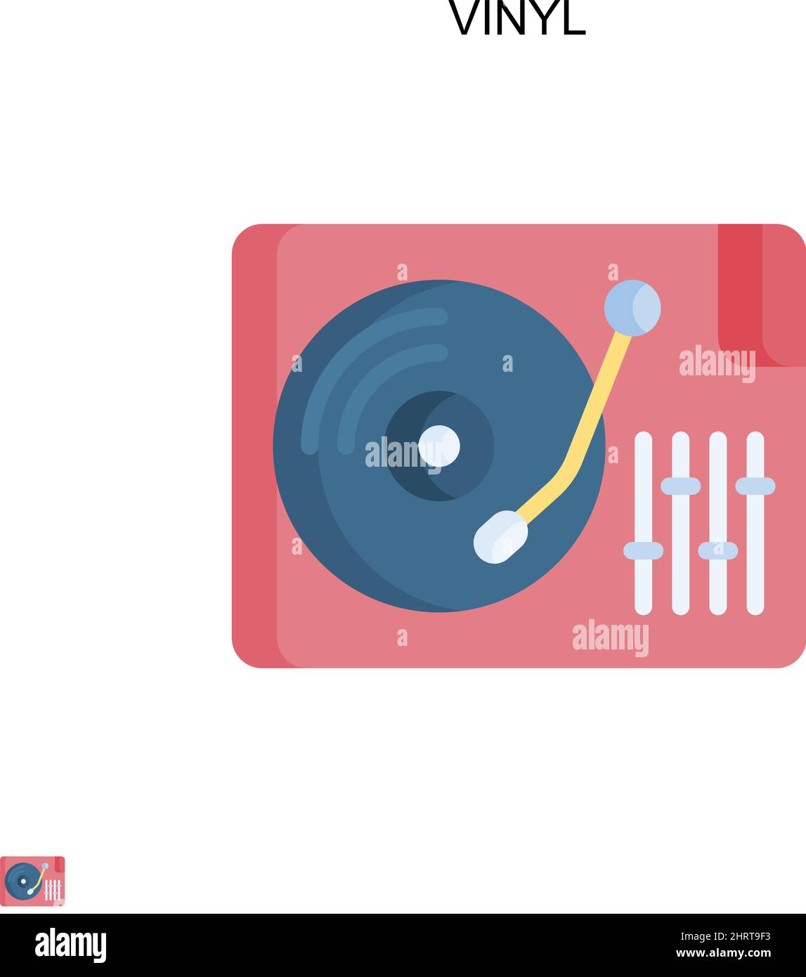 Vinyl Simple vector icon. Illustration symbol design template for web ...