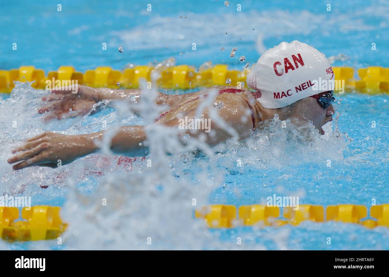 Canada's Maggie Mac Neil swims to a bronze medal in the women's 4 x ...