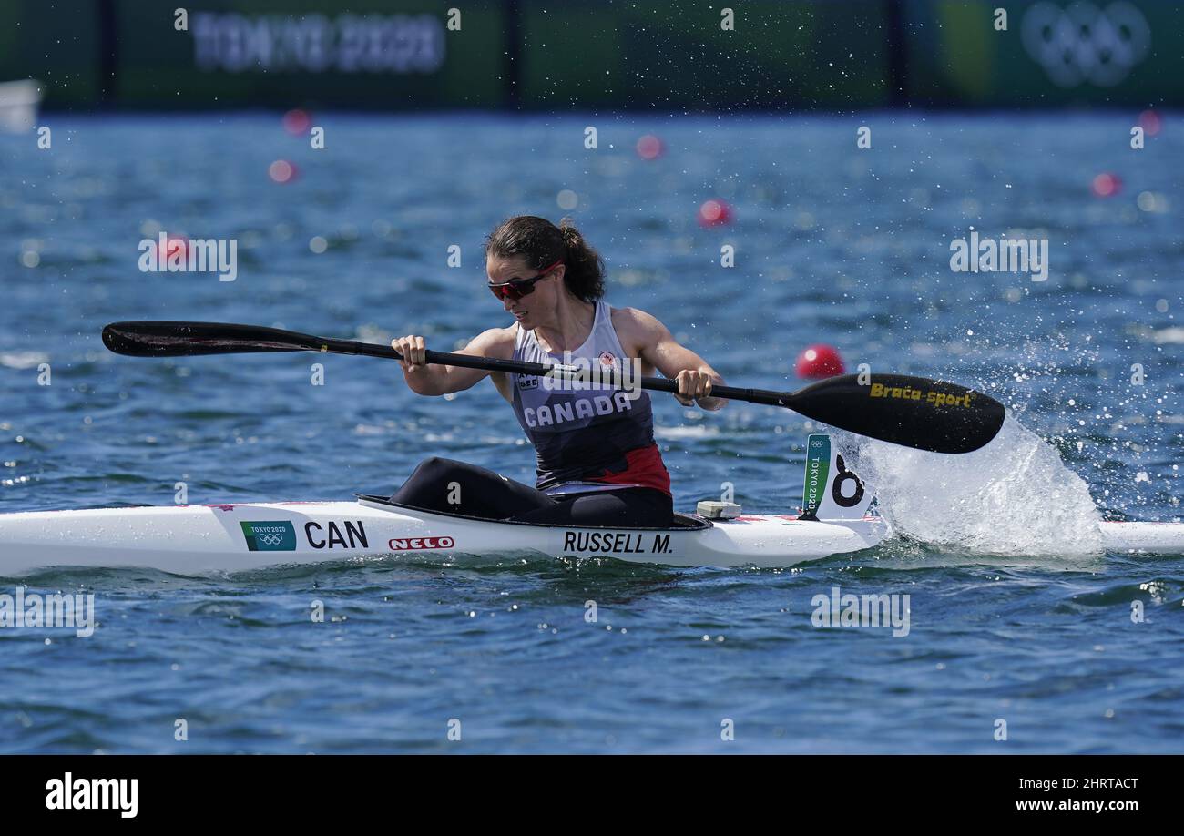 Canada's Michelle Russell competes in the women's kayak single 200m ...