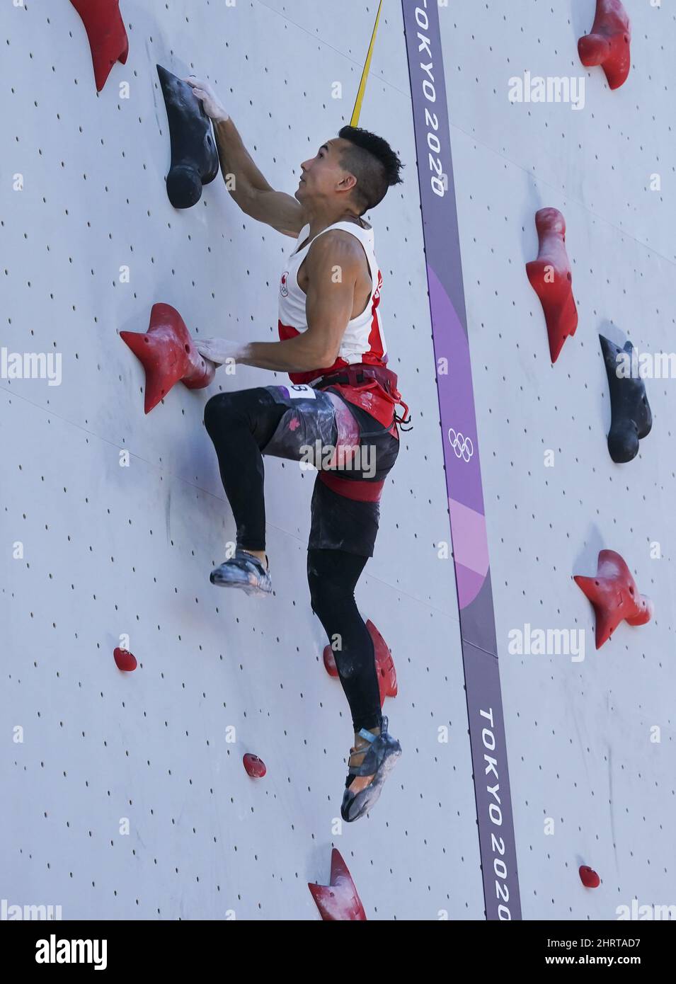 Sean McColl of Canada competes in Speed Climbing at the MenÃ•s Combined ...