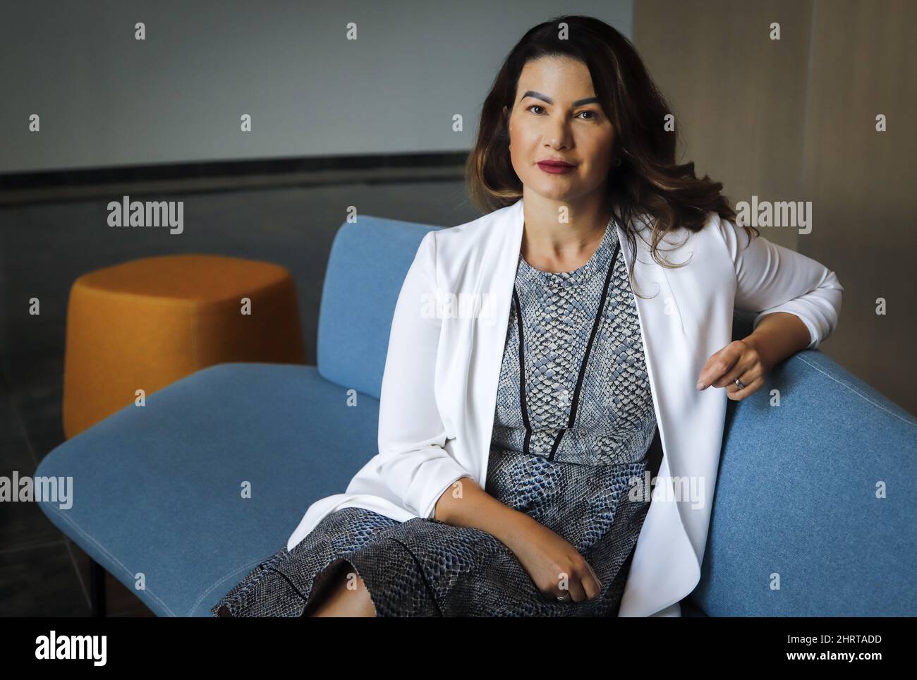 Dr. Alina Turner, president and co-founder of HelpSeeker Technologies, who is taking part in a ...