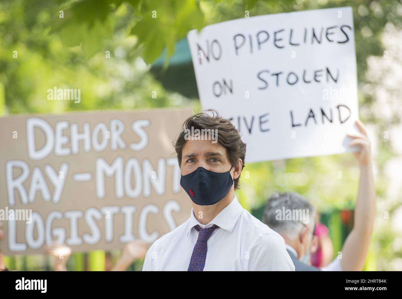 Prime Minister Justin Trudeau is shown during a childcare funding ...