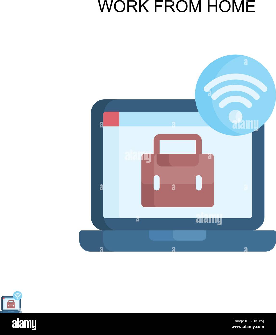 Work from home Simple vector icon. Illustration symbol design template ...