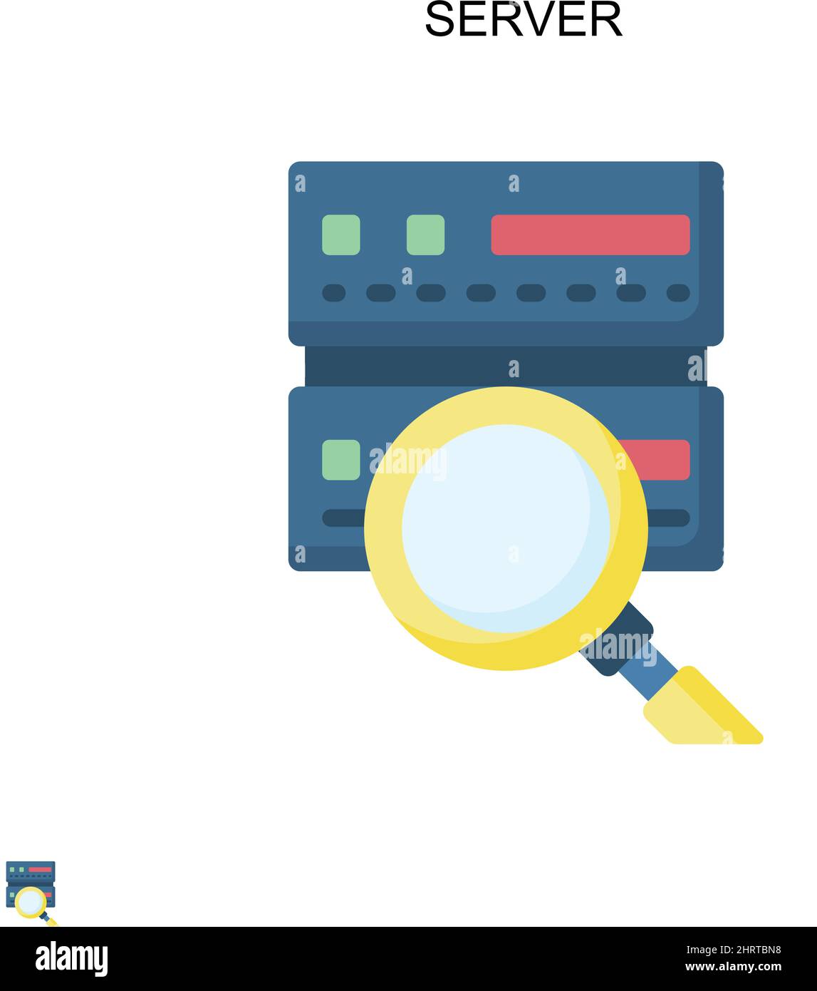 Server Simple vector icon. Illustration symbol design template for web mobile UI element Stock ...