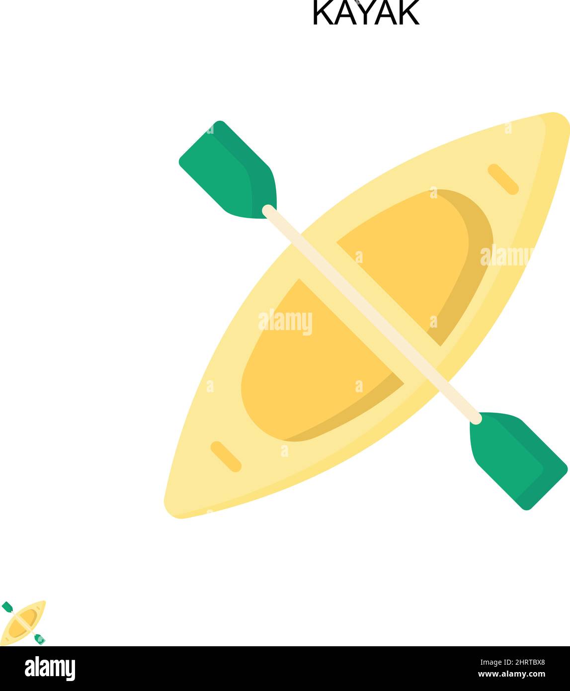 Kayak Simple vector icon. Illustration symbol design template for web ...