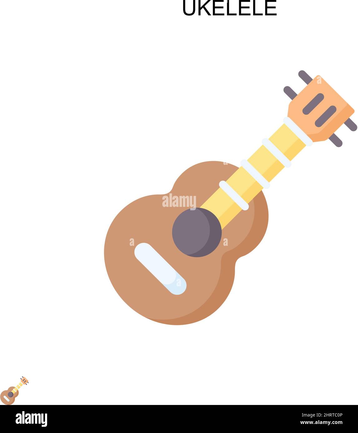 Ukelele Simple vector icon. Illustration symbol design template for web ...