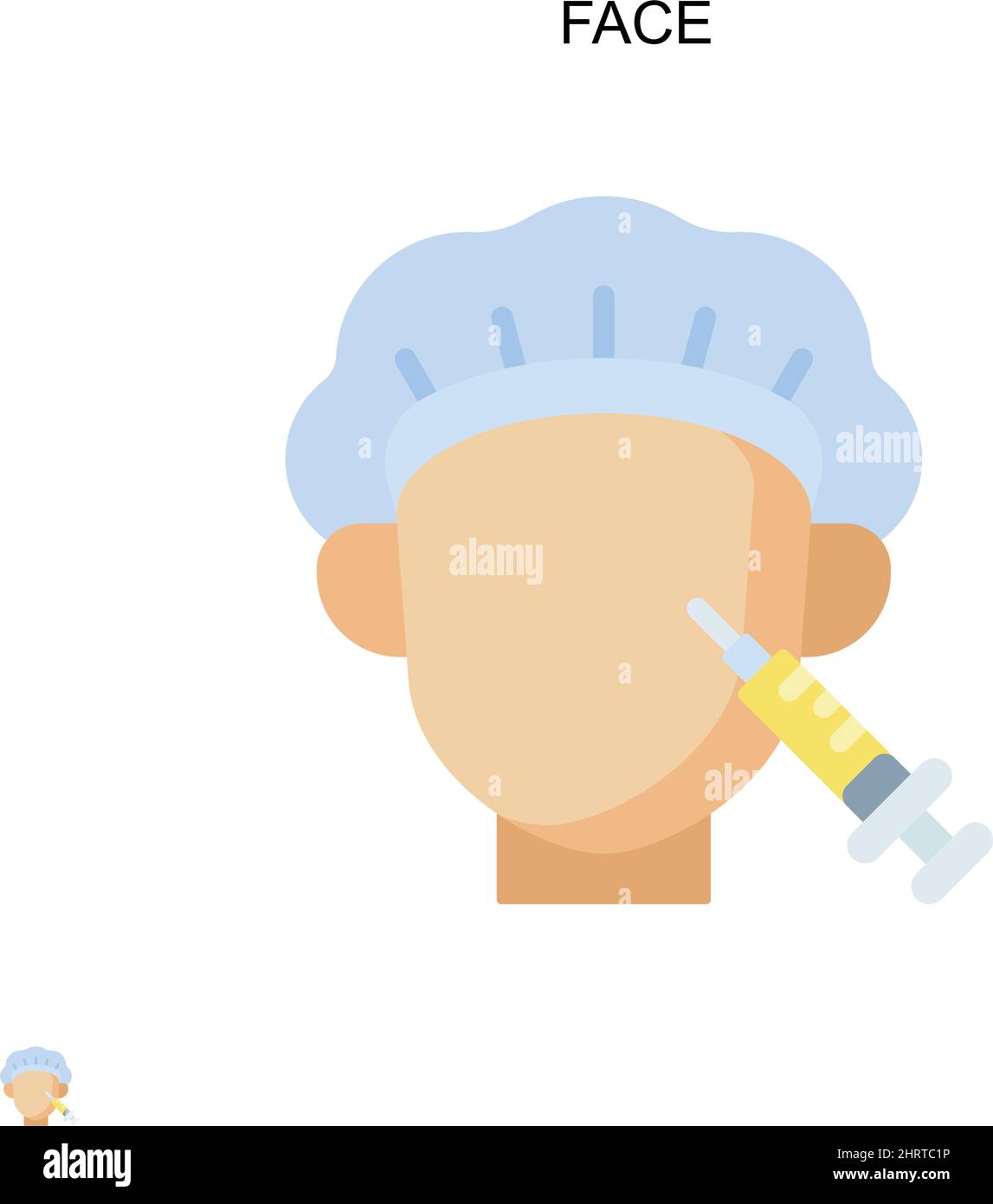 Face Simple vector icon. Illustration symbol design template for web ...