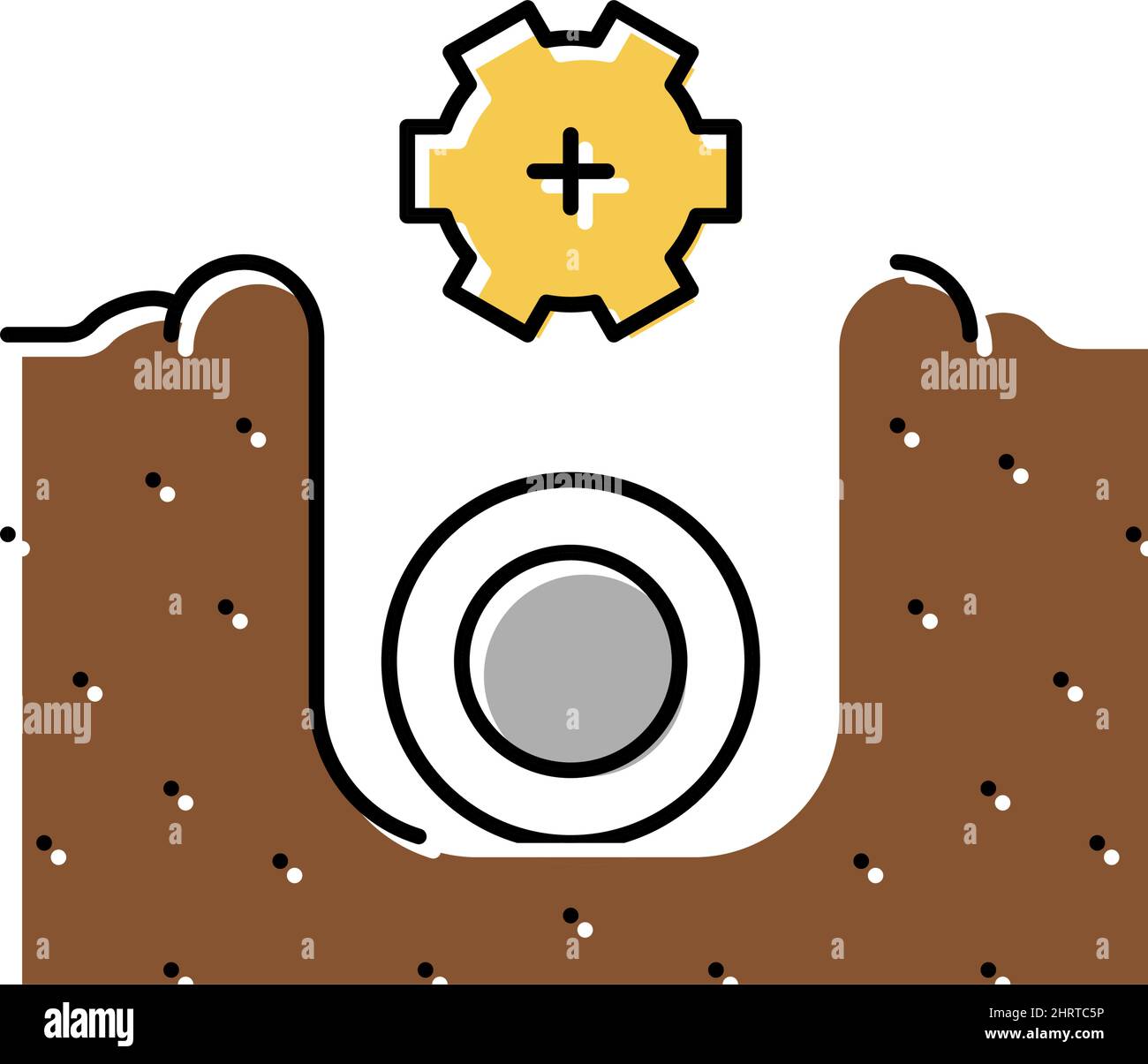 plumbing of drainage system color icon vector illustration Stock Vector ...